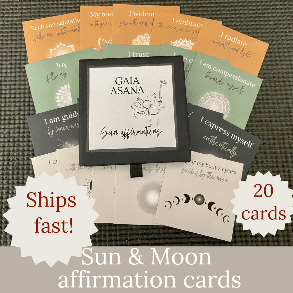 Sun and moon daily affirmation cards – Gaia Asana